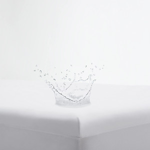 Serta Power Chill Full Size Waterproof Mattress Cover, Soft and Breathable Cooling Mattress Protector, 15" Elastic Deep Pocket for Secure Fit, White