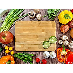 (Set of 12) 12x9" Bulk Plain Rectangular Blank Bamboo Cutting Boards