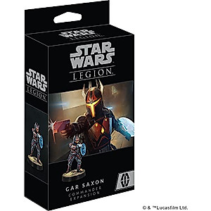 Star Wars: Legion Gar Saxon COMMANDER EXPANSION - Ruthless Mandalorian Precision! Tabletop Miniatures Strategy Game for Kids and Adults, Ages 14+, 2 Players, 3 Hour Playtime, Made by Atomic Mass Games