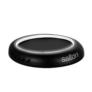 Salton LED Lit Coffee Mug & Tea Cup Warmer for Office, Gaming Lights or Candle Warming, Electric Beverage Warmer with Automatic Temperature Control, Black (SMW2094BKW)