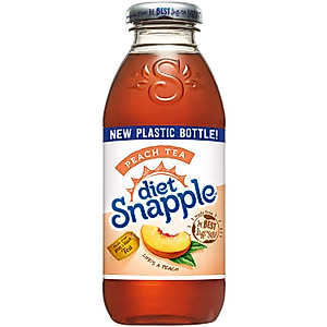 Diet Snapple Peach Tea, 16 fl oz (12 Plastic Bottles)