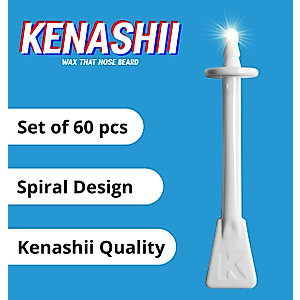 Kenashii Nose Waxing Kit and 60 Grip n' Rip Nasal Wax Applicators Bundle, 100g of Wax, 12 Mustache Protectors, Balm Wipes and Radical Carry Bag, Total of 84 Applicators