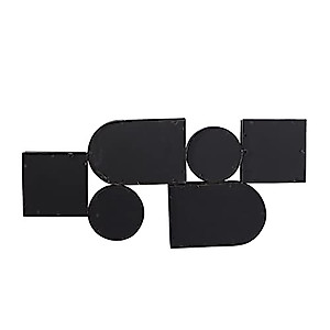 Deco 79 Bamboo Geometric Shapes Wall Decor with Metal Wire Frames, 37" x 2" x 17", Brown