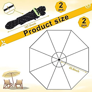 PYQTH 2 sets patio umbrella replacement canopy replacement umbrella canopy for 9ft 8 ribs Top Cover for outdoor spaces including patios gardens backyards and decks (incloud 2 Canopy and 2 Rope)