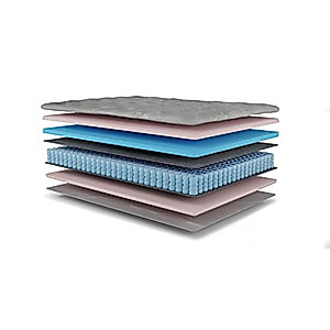 Mattress America Frost 13 Inch Hybrid Pocket Coil Pillow Top Mattress Gel Infused Memory Foam (Queen)