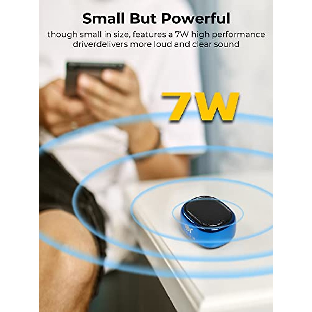 OROROW Small Bluetooth Speaker,Mini Portable Wireless Speaker,49-Foot Bluetooth Range,Enhanced Bass,Support TF Card,Bluetooth Speaker for iPhone,Travel,Hiking,Car,Gift(Blue)