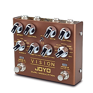 JOYO R-09 Dual Channel Modulation Multi Effects Pedal Bundle with R-07 Digital Delay Pedal for Electric Guitar
