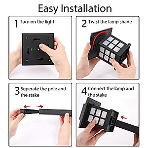 SuLethe 8 Pack Solar Pathway Garden Lights, Outdoor Waterproof Landscape Led Lighting Lamps for Patio, Path, Lawn, Walkway