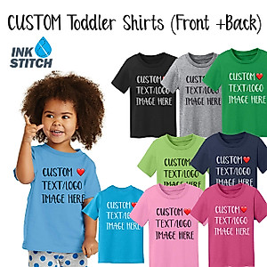 INK STITCH Toddler Custom T-Shirts Design Your Own Tees for Toddler - Royal (4T)