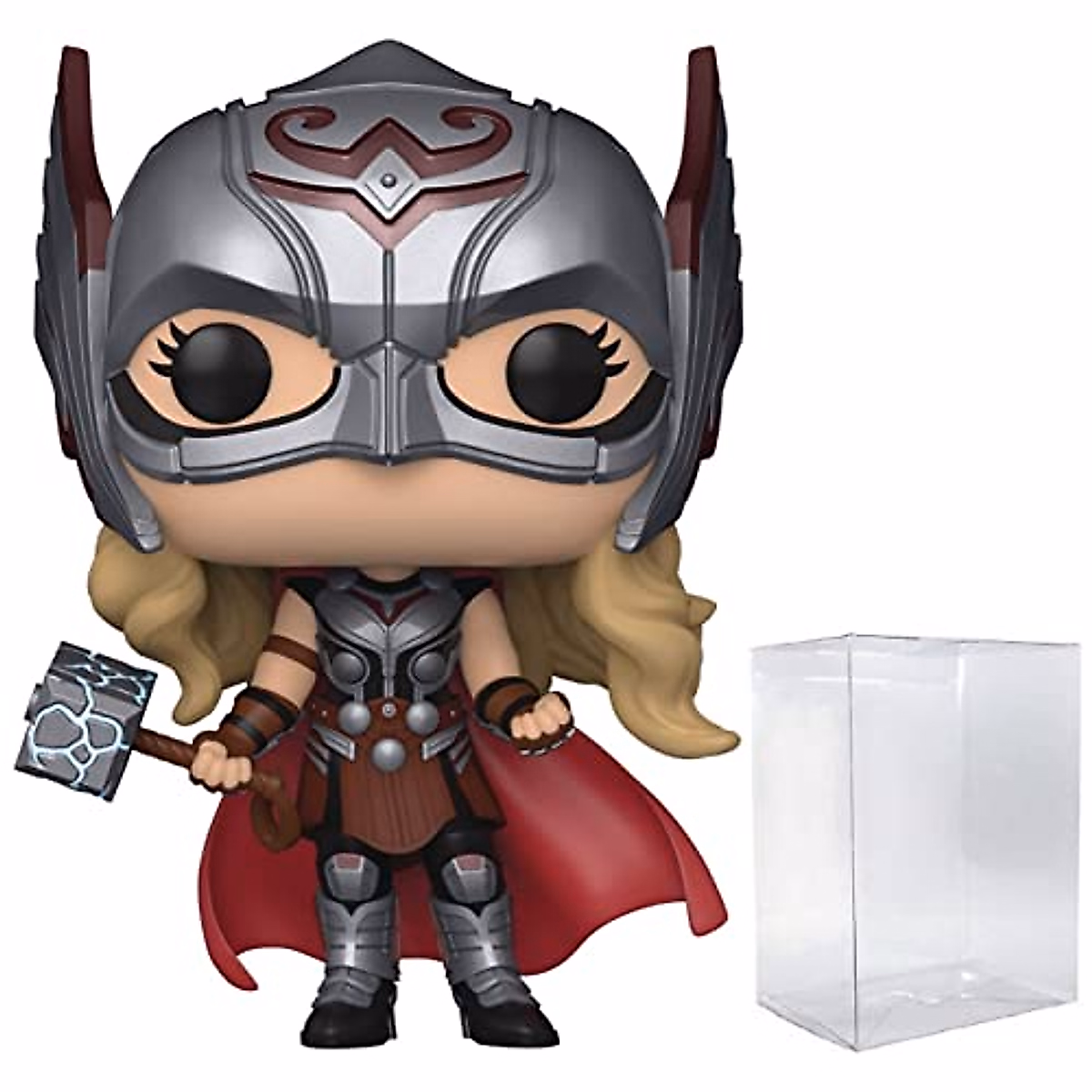 POP Thor: Love and Thunder - Mighty Thor [Jane Foster] Funko Vinyl Figure (Bundled with Compatible Box Protector Case), Multicolor, 3.75 inches