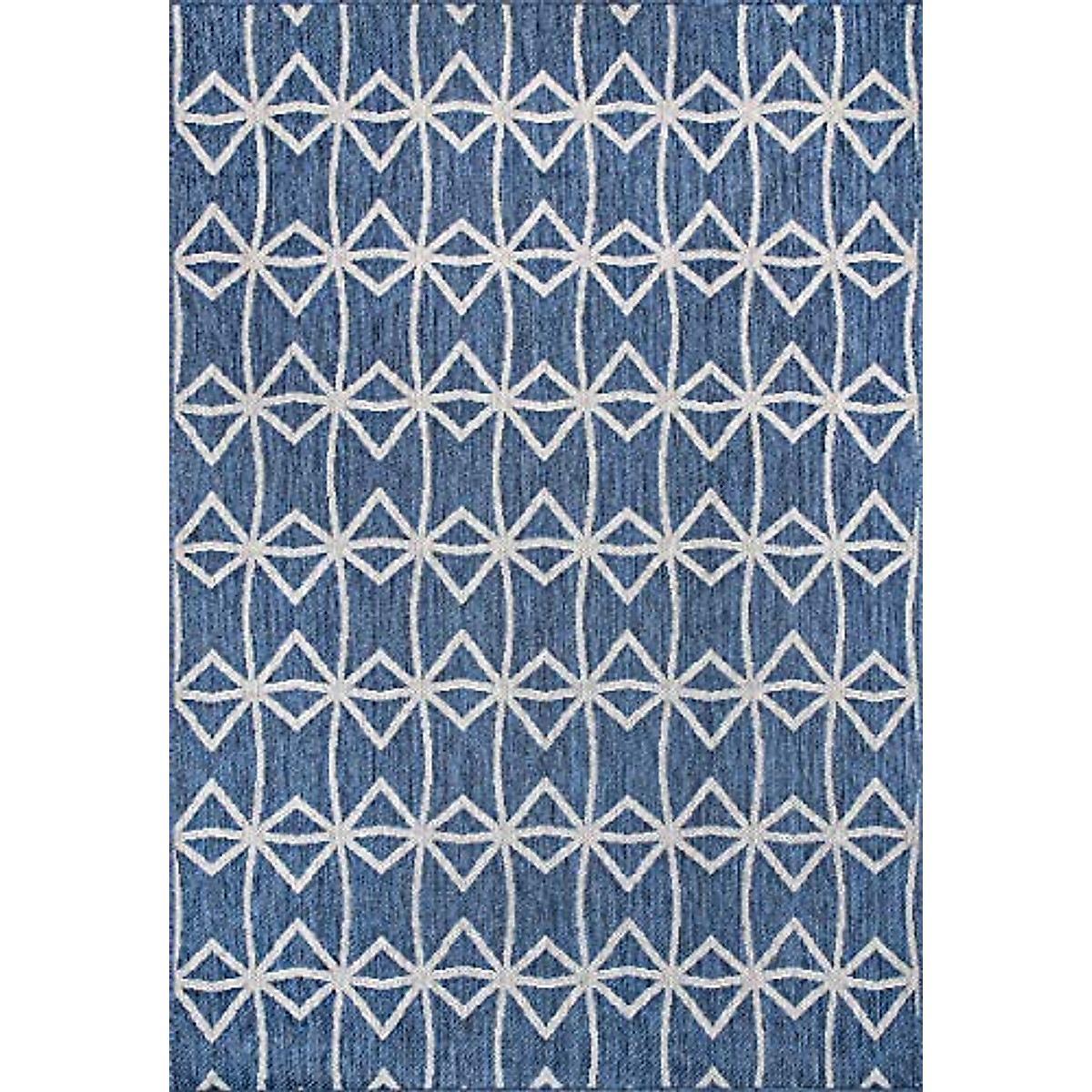 nuLOOM Saunders Geometric Indoor/Outdoor Area Rug, 3' 6" x 5', Blue