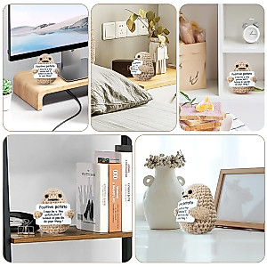 Airevesket Mini Funny Positive Potato, Cute Wool Funny Knitted Positive Potato, Positive Gifts Funny Gifts Positive Potato for New Year Gift Birthday Gifts Party Decoration Encouragement