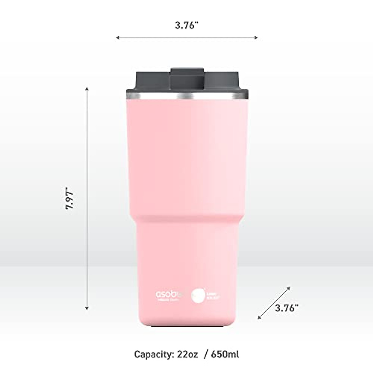 asobu 22oz Extra Large Ceramic-Lined Travel Mug with No Metal Taste-Keeps Flavors True - Double-Wall Vacuum Insulated Coffee Mug with Spill-Proof Pop-Open Lid for Hot Drinks