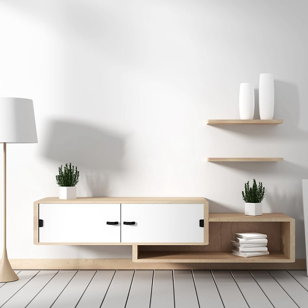 Arthome 17"x120" White Contact Paper, Peel and Stick Matte Wallpaper, Self Adhesive Decorative Vinyl Paper for Countertop, Cabinet, Table, Shelves, Furniture Renovate and Wall Covering Decoration