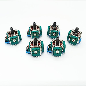 ZHAWULEEFB New Compatible 3D Analog Sensor Wheel Thumb Sticks Joystick Rocker Module Replacement for Sony PS5 Game Controller 6pcs 1 Set of Tools, 1charging Port,(Plus Other Products as Pictured