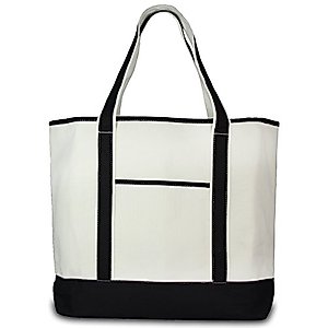 Ensign Peak Deluxe Canvas Tote Bag, Black