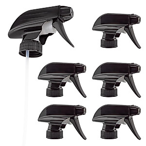Cornucopia Brands 3-Setting Mist Spray & Stream Sprayer Replacement Parts (6-Pack); Fits Standard 8oz / 16oz Boston Round 28/400 Neck Bottles