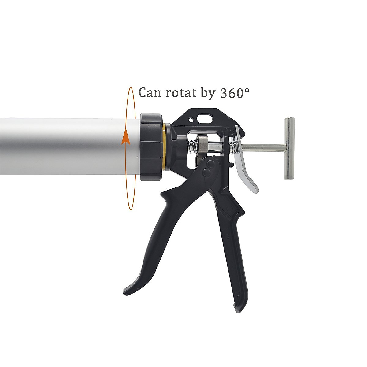 ZHTOOL 600ml Caulking Gun with Aluminum Barrel for 10oz/20oz Sausage Pack,10oz Cartridge and Bulk Application