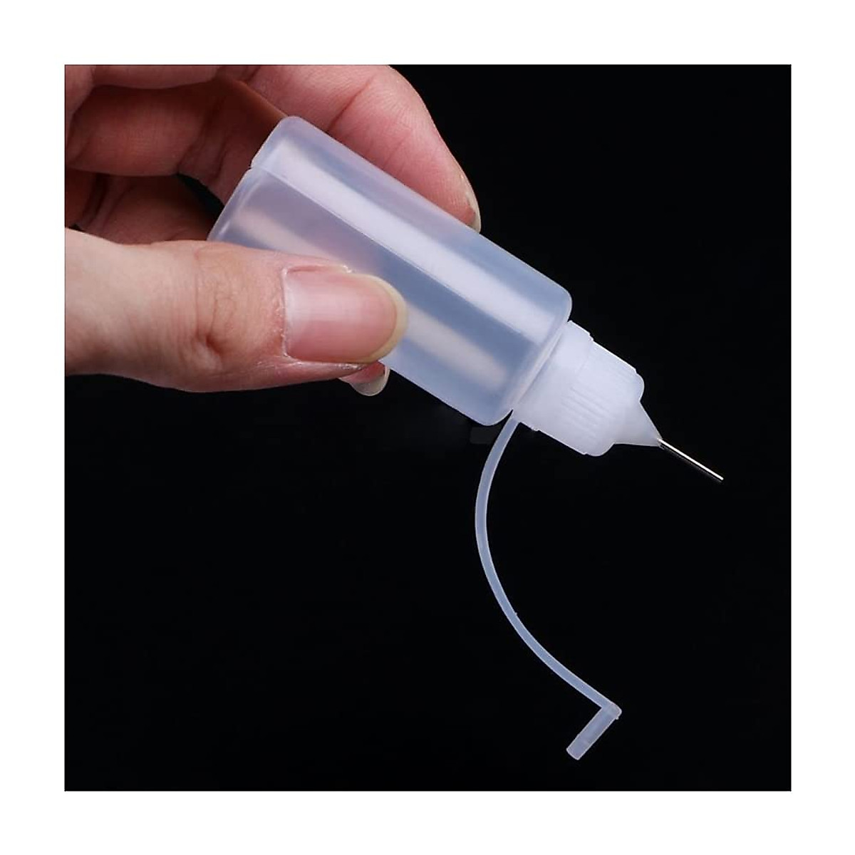 1PCS Plastic Squeezable Tip Applicator Bottle Dropper Bottles with Needle Tip Childproof Caps for Glue,50ml