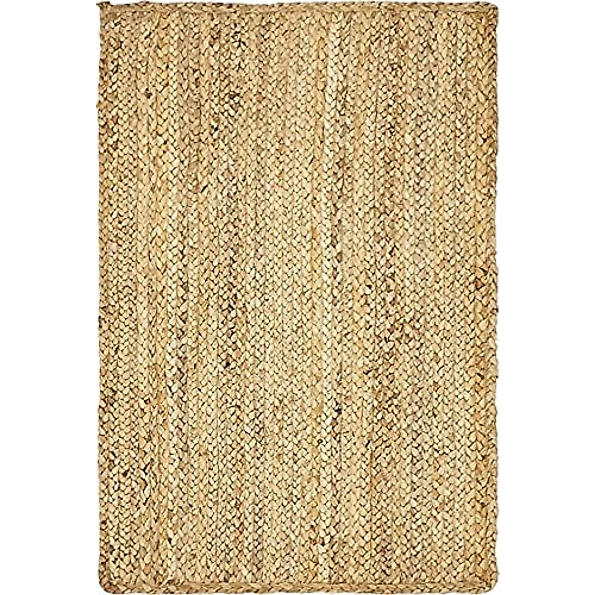 Unique Loom Braided Jute Collection Classic Quality Made Natural Hand Woven Area Rug (2' 0 x 3' 0 Rectangular, Natural)