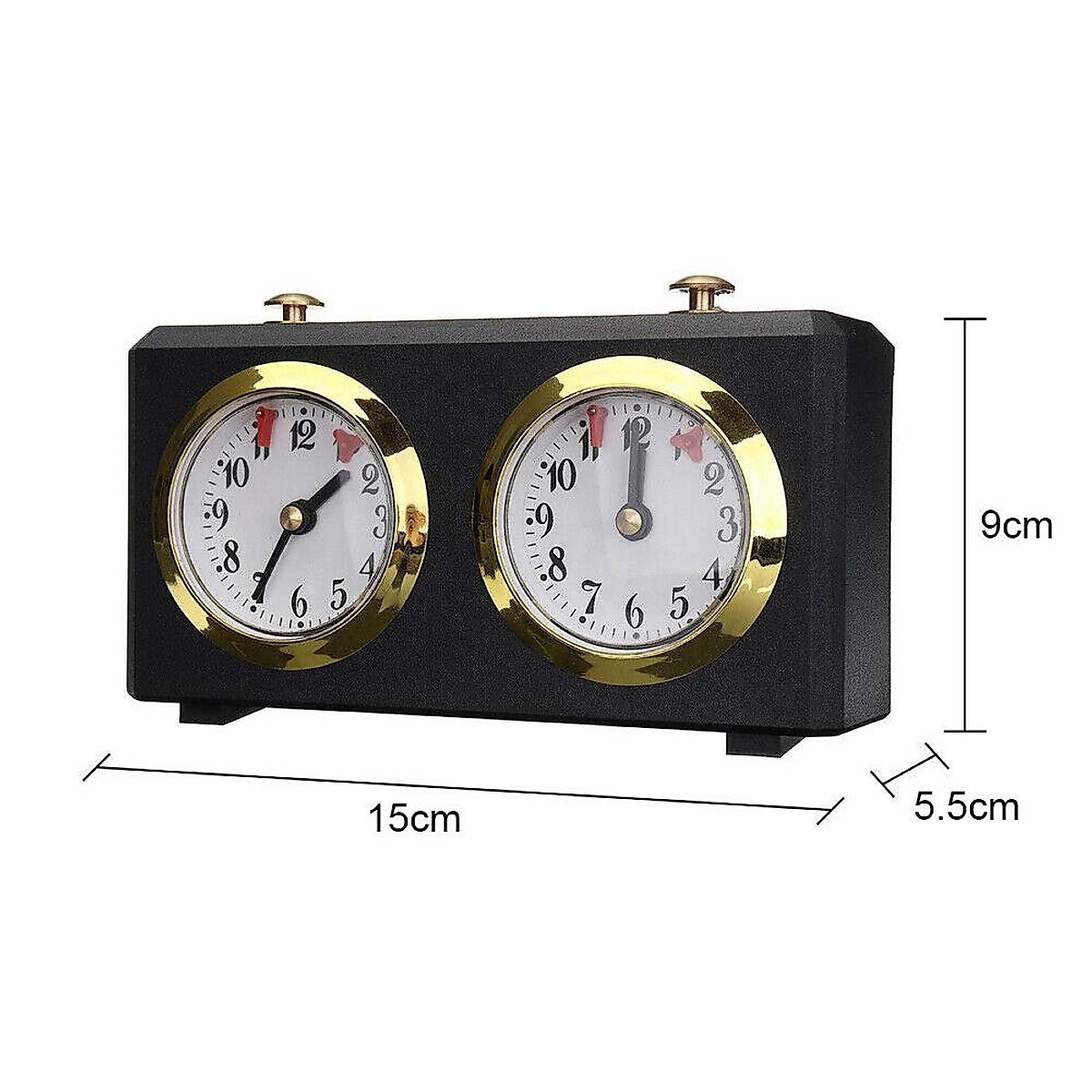 Chess Timer, Professional Competition Mechanical Analog Chess Clock, I-GO Count Up Count Down Timer, for Chinese Chess, International Chess & I-GO