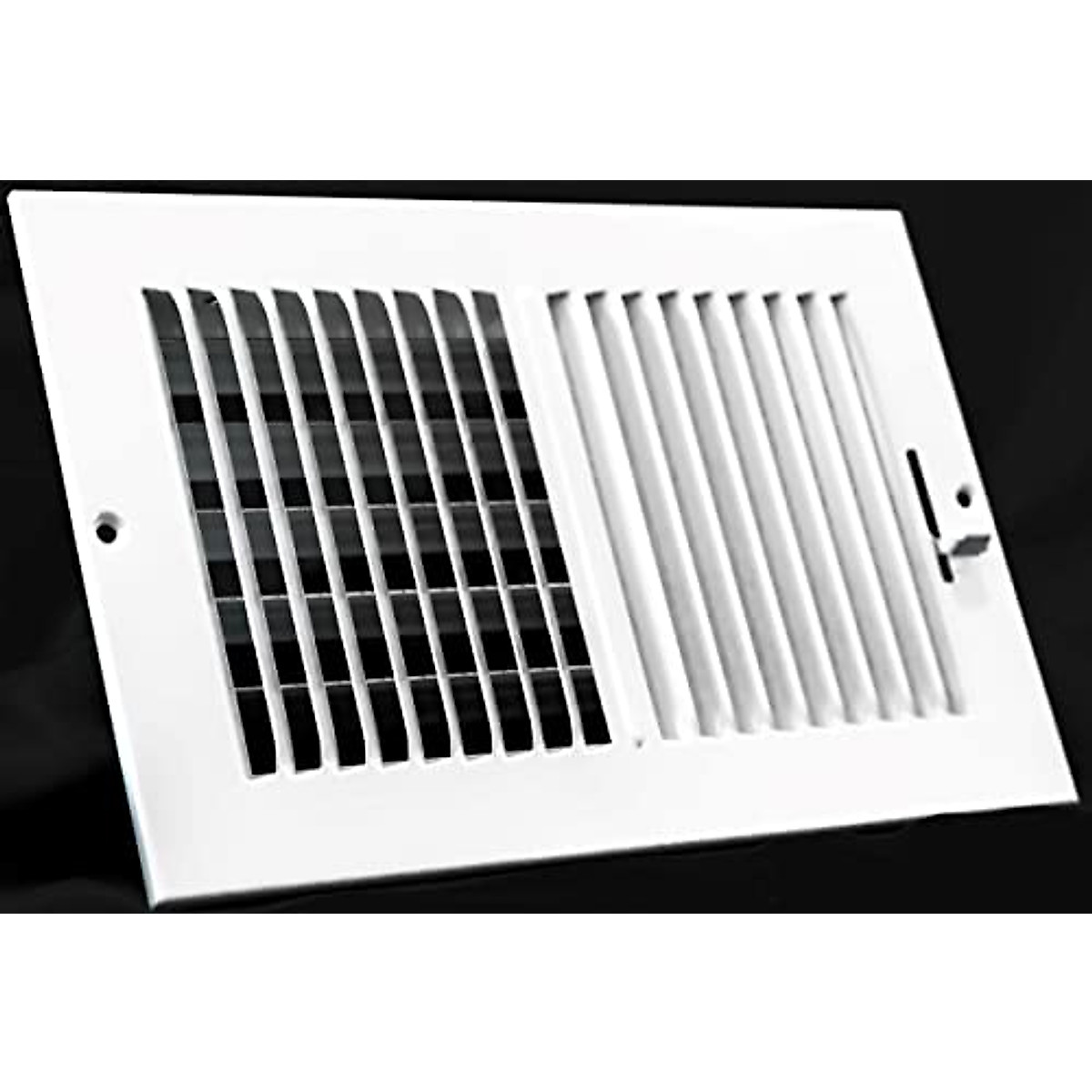 Air Flow Decor 10"x 6" HVAC Vent Cover | 2-Way Steel Air Vent Covers for Wall, Sidewall and Ceiling | Air Supply Register Vents Cover, White (Screws Included) | Outside Dimensions: 11.75" W X 7.75" H