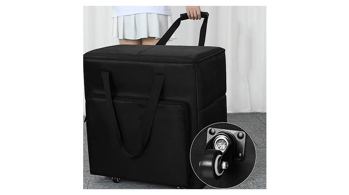 Buwico Desktop PC Computer Travel Storage Carrying Case Bag with Wheels ...