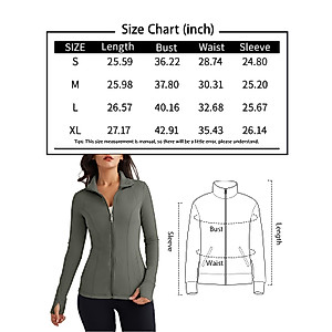 Trendy Queen Womens Lightweight Zip Up Jackets Mock Turtleneck Fall Hoodies Fitted 2024 Athletic Workout Clothes with Pockets Black M
