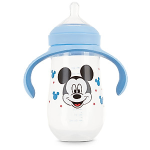 Disney Sippy Cups for Toddlers, Learner Sippy Cups for Kids with Pacifier, BPA-Free Trainer Cup with Handles, Leak-Proof Minnie Mouse and Mickey Mouse Sippy Cups, Perfect Unisex Gift for Children
