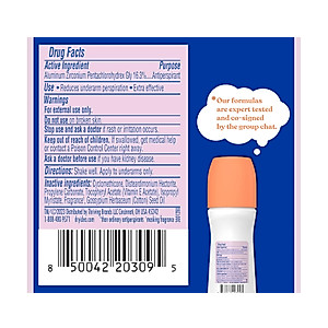 Dry Idea Anti-Perspirant Deodorant Roll-On Unscented, 3.25 Fl Oz (Pack of 3)