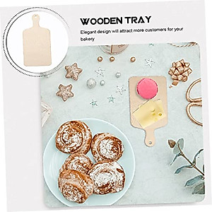 UPKOCH 12pcs DIY Wooden Cutting Board Pizza Accessories Wooden Tray Pizza Cheese Unfinished Wood Cutting Board Pizza Paddle Mini Wooden Chopping Board Unfinished Cutting Board Craft Wood