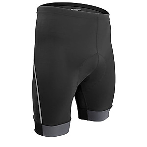AERO|TECH|DESIGNS | Big Men's Clydesdale Padded Bike Shorts | 1X-Large | Charcoal