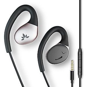 Avantree Resolve - Wired Open-Ear Earbuds & Microphone (for Small-Medium Ear) with in-Line Controls and Wrap Around Over-Ear Hook, Surroundings Awareness, 3.5mm AUX Jack