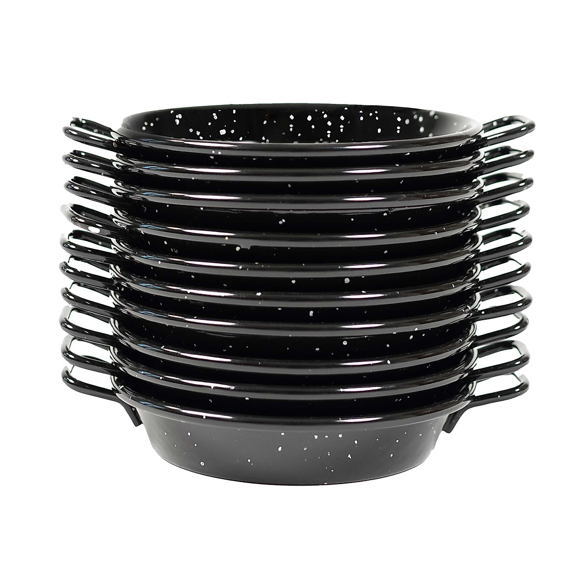 Machika Enameled Tapas Pan Set | Nonstick Frying Pan | Perfect for Tasting & Side Dishes | Enameled Skillet | Pack of 10 | 3.94" |