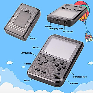 Handheld Games Console with 400 Classic Games, Handheld Video Game Console with Rechargeable Battery, Retro Gaming Console for Kids, Christmas Birthday Present Game Toy for Boy Girl Children