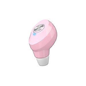 areclern Bluetooth-Compatible Earbuds Wireless Mini Single Ear Headphone Hidden for Running Pink
