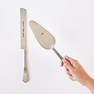 Mud Pie Knife Wedding Cake Serving Set, 12.5"