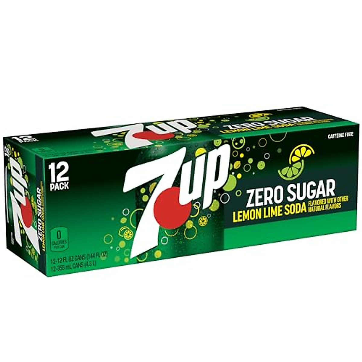 Zero Sugar 7-Up Soda, 12 Oz., Pack of 12