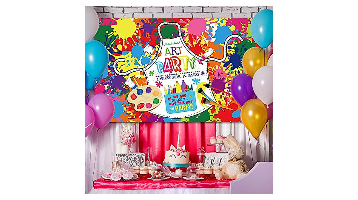 Art Paint Party Backdrop & Artist Theme Birthday Decor