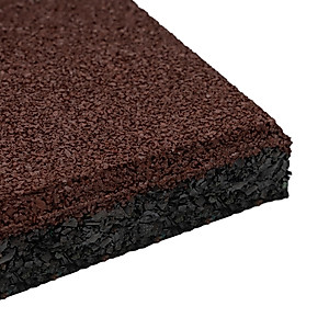 CheriMuMu Rubber Playground Tiles, 20"x20"x1” High Density Interlocking Shock Absorbent Safety Tiles Heavy Duty Rubber Exercise Mats, Non-Slip Flooring Mat for Playground Park Gym Indoor and Outdoor