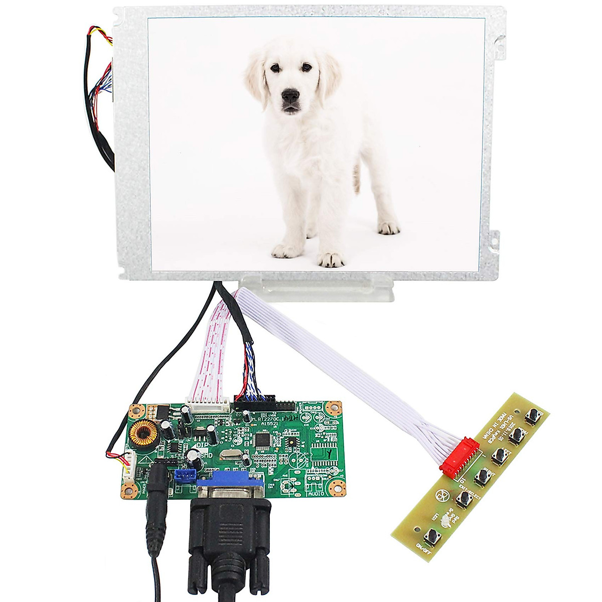 LCDBOARD 8.4" IPS LCD Screen 8.4 inch 800X600 Display M084GNS1 R1 with VGA Controller Board RT2270C-A (for DIY Monitor)