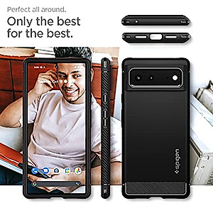 Spigen Rugged Armor Designed for Google Pixel 6 Case (2021) - Matte Black