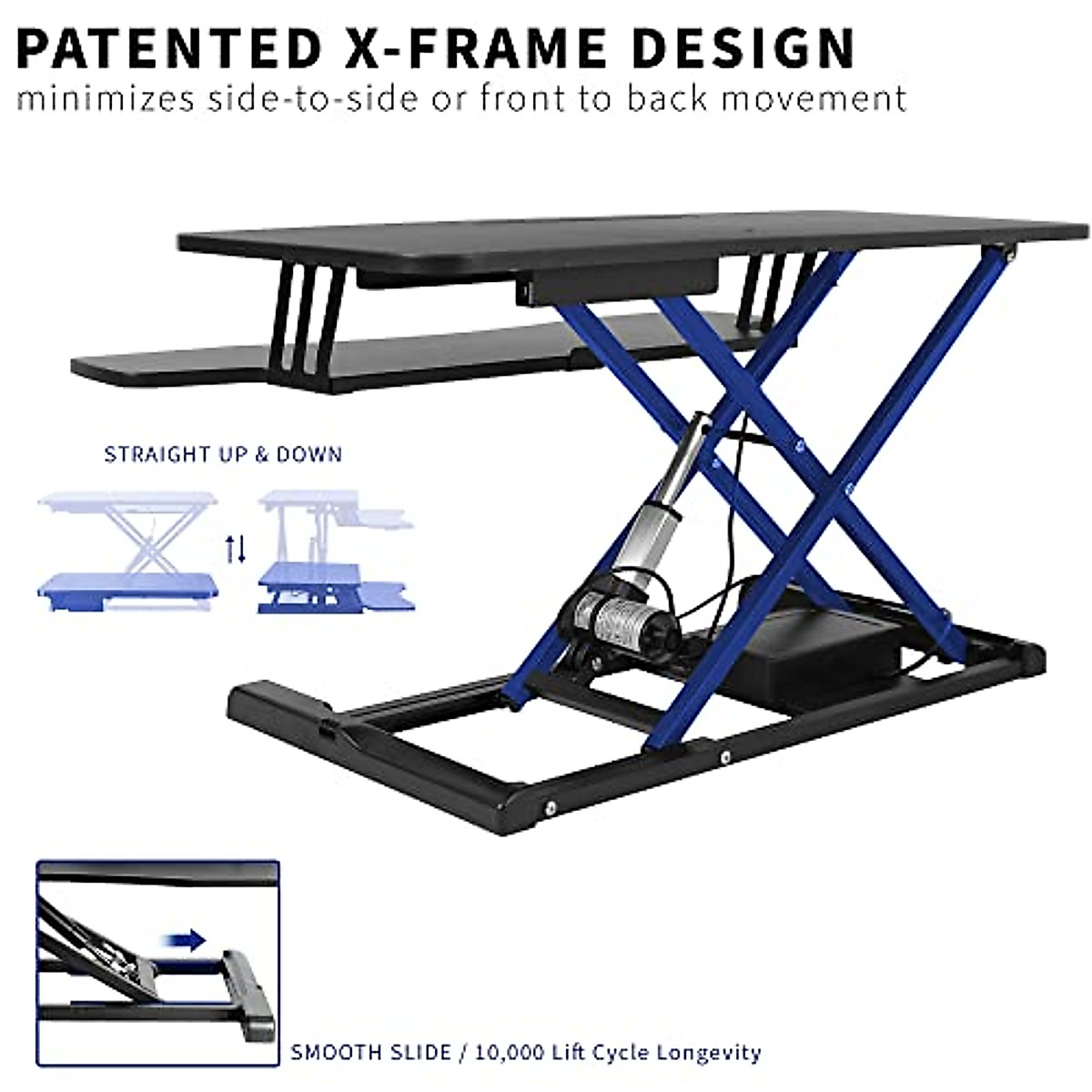 VIVO 36" Electric Sit to Stand Desk Riser | Height Adjustable