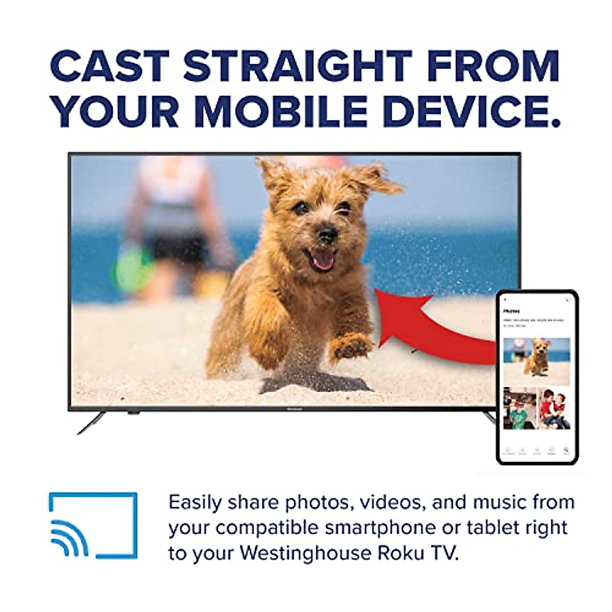 Westinghouse 24" HD Smart Roku TV, 720p High Definition Smart TV with Wi-Fi Connectivity and Mobile App, Flat Screen TV Compatible with Apple Home Kit, Alexa and Google Assistant, 2023 Model