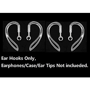 BLLQ Ear Hooks Compatible with Apple AirPods Pro [Anti-Slip Anti-Drop Anti-Lost][Comfortable] [Fit] [Durable], Compatible with AirPods Pro Ear Hook, Clear 4PCS