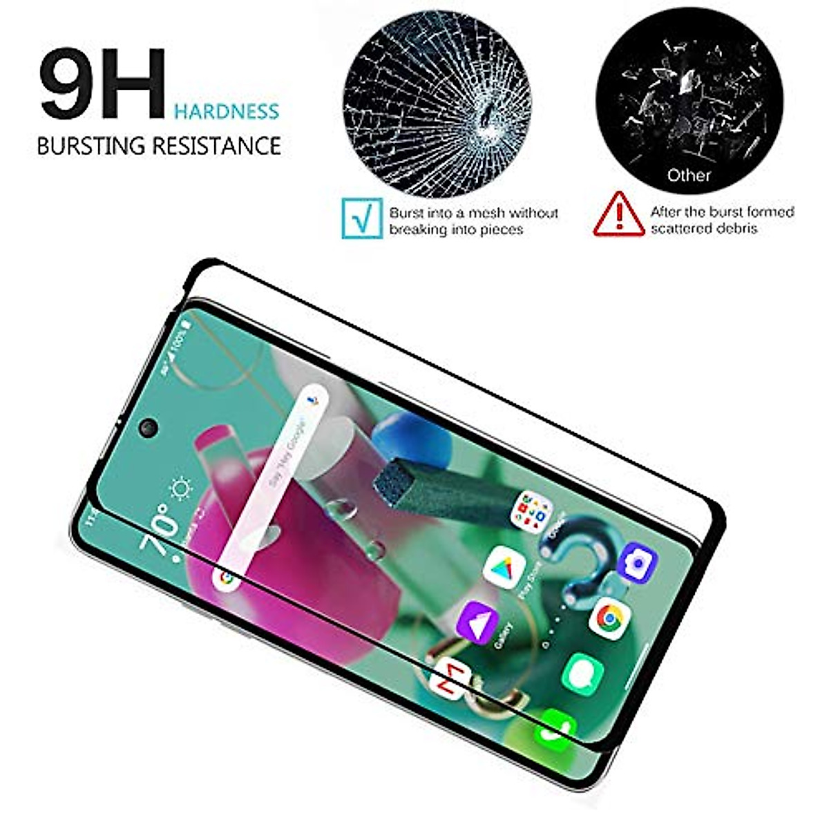for LG K92 5G Screen Protector Protective Film，[2pack] HD Full Coverage Scratch Resistant Screen Tempered Glass for LG K92