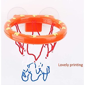 Deerbb Baby Bath Toys Basketball Hoop & Mini Balls Set for Toddlers Boys Girls, Bathtub Playsets for Kids 1 Years Old+