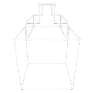 Essentially Yours Pyramid Towel Rack 10 Bar - Dry Wet Towels, Organize Fresh Towels, Poolside Towel Storage Organizer, (35.5" W x 35.5" L x 55" H), White Style 744125