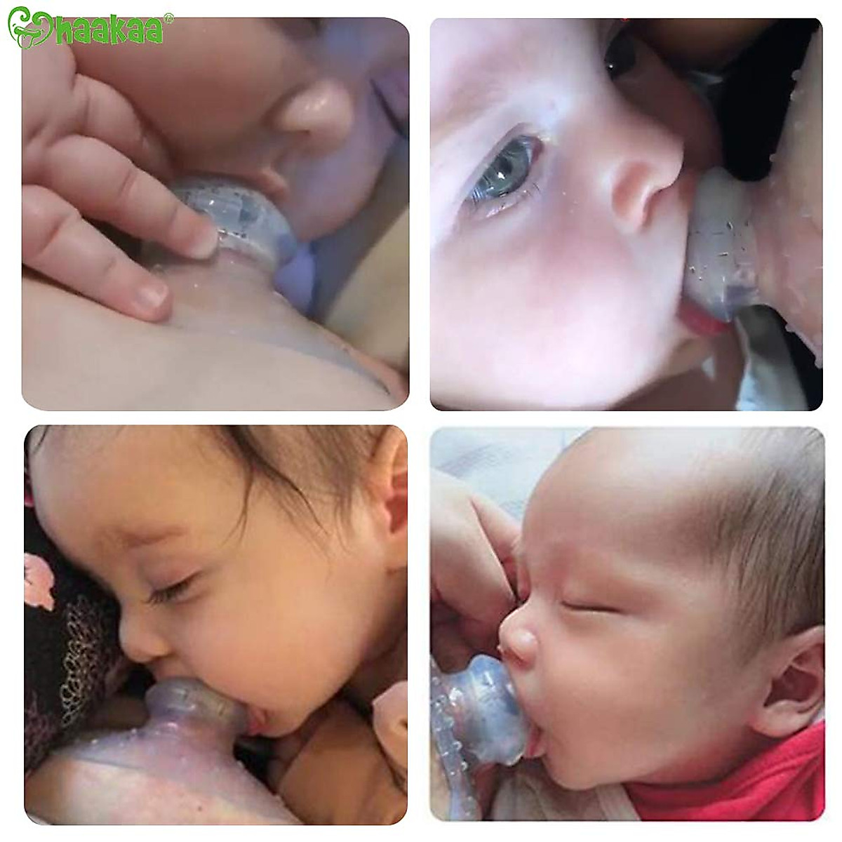 haakaa Nipple Shield Breastfeeding with Carry Case Using for Protects Sore Cracked Nipples Flat Inverted and Latch On Difficulties to Help Mums Continue Breastfeeding,1 pc (Round Shape)