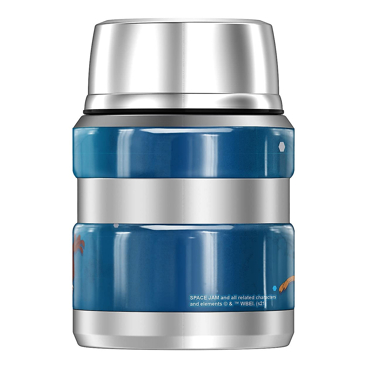 THERMOS Space Jam: A New Legacy Toon Squad Group Shot STAINLESS KING Stainless Steel Food Jar with Folding Spoon, Vacuum insulated & Double Wall, 16oz